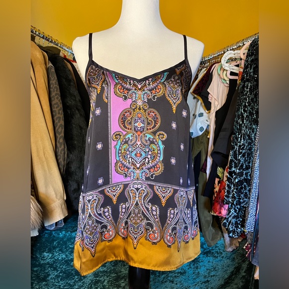 The Limited | Tops | Amethyst Purple Satiny Camisole With Design The ...